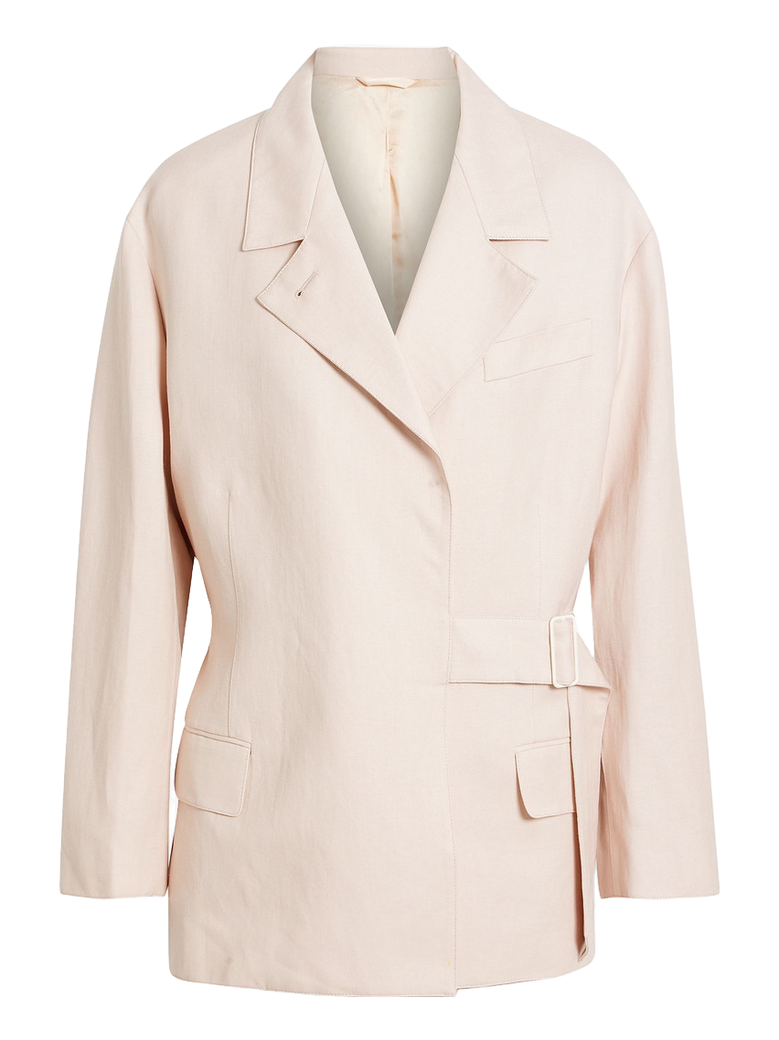 ACNE STUDIOS Acne Studios Belted Wool and Hemp-Blend Twill Blazer